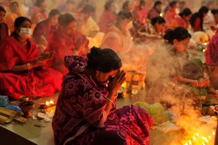 Hindu Worshippers Fast Pray Earnest Gods Editorial Stock Photo - Stock ...