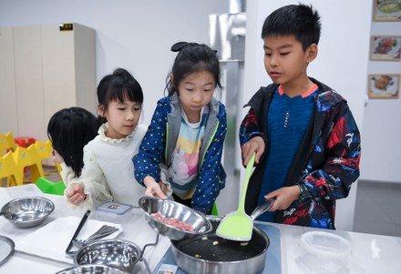 Pupils Learn Cook Little Chef Training Editorial Stock Photo - Stock ...