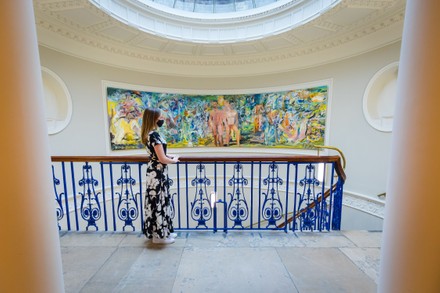Gallery Assistant Poses British Artist Cecily Editorial Stock Photo ...