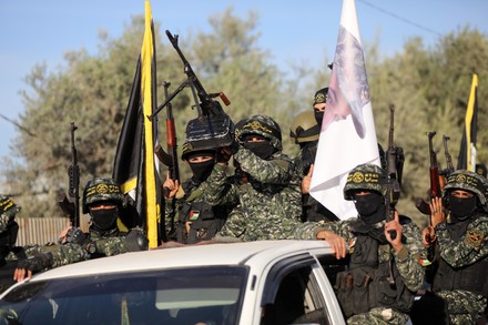 Palestinian Militants Alquds Brigades Armed Wing Editorial Stock Photo ...