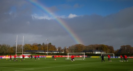 Wales Fa Emblem Flies On Corner Editorial Stock Photo - Stock Image ...