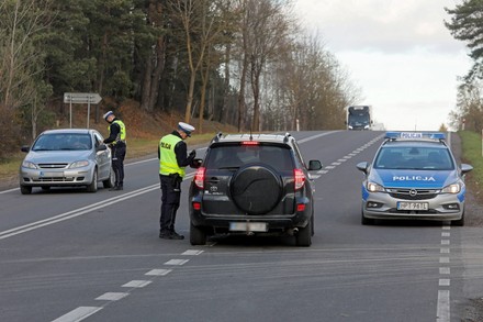 Checkpoint On Road Leading Polishbelarusian Border Editorial Stock ...