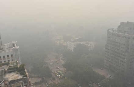 View Red Fort Cover Heavy Smog Editorial Stock Photo - Stock Image ...