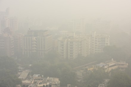 View Red Fort Cover Heavy Smog Editorial Stock Photo - Stock Image ...
