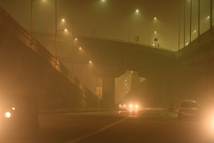 View Nh24 Engulfed Dense Smog On Editorial Stock Photo - Stock Image ...