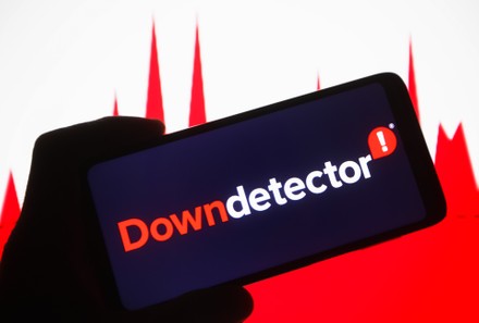 This Photo Illustration Downdetector Logo Seen Editorial Stock Photo ...