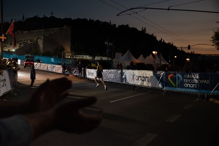 Runners Towards Finish Line 38th Athens Editorial Stock Photo - Stock ...