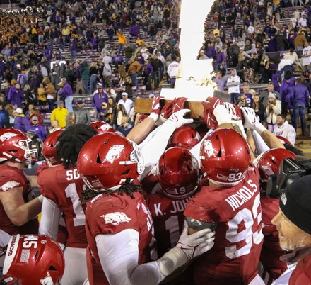 Arkansas Players Rush Hold Annual Rivalry Editorial Stock Photo - Stock ...