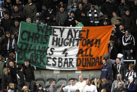 Newcastle United Fans Hold Banner Praising Editorial Stock Photo ...