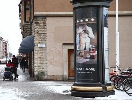 Ica Advertising On Advertising Pillars Who Editorial Stock Photo ...