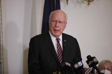 United States Senator Patrick Leahy Announces Editorial Stock Photo ...