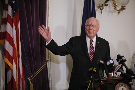 United States Senator Patrick Leahyannounces His Editorial Stock Photo ...