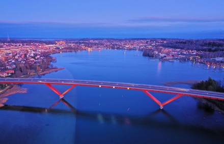 Aerial View Motala City Motala Bridge Editorial Stock Photo - Stock ...