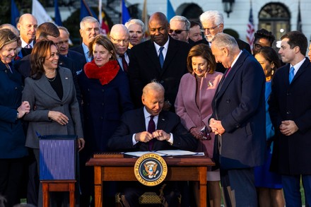 President Biden signs infrastructure bill at White House, Washington ...