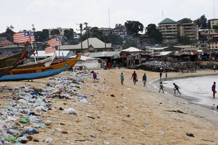 View Littered Beach Slum Township West Editorial Stock Photo - Stock ...