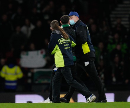 Security Stewards Lead Pitch Invading Celtic Editorial Stock Photo ...