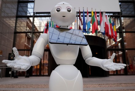 European council Robot, Brussels, Belgium - 18 Nov 2021 Stock Pictures ...