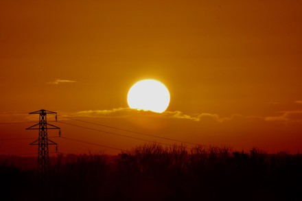Days Sun Rises On Cold Morning Editorial Stock Photo - Stock Image ...