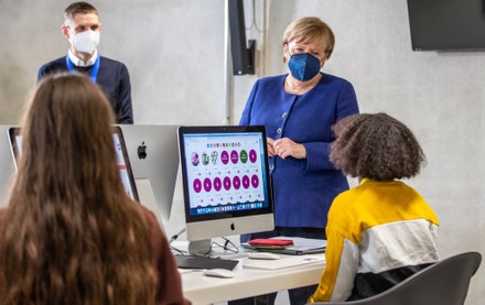 Executive Chancellor Angela Merkel Visits Tumo Editorial Stock Photo ...
