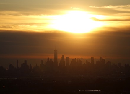 Sun Rises Behind One World Trade Editorial Stock Photo - Stock Image ...