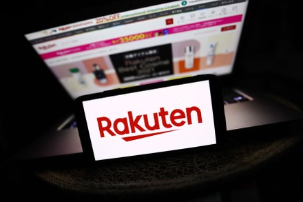 Rakuten Logo Displayed On Phone Screen Editorial Stock Photo - Stock ...