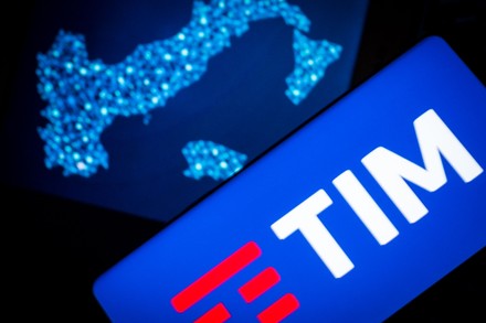 This Photo Illustration Logo Tim Italian Editorial Stock Photo - Stock ...