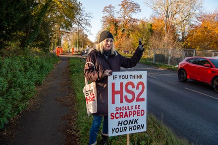 Anti Hs2 Protesters Were Protesting Along Editorial Stock Photo - Stock ...
