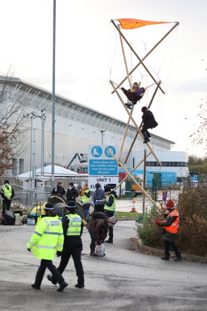 Xr Protestors Sit Bamboo Scaffolding Structure Editorial Stock Photo ...