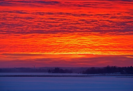 Sunrise On Chilly January Morning Editorial Stock Photo - Stock Image ...