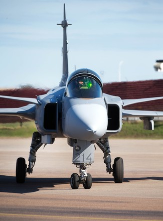 Flight Show Jas 39 Gripen Airport Editorial Stock Photo - Stock Image ...