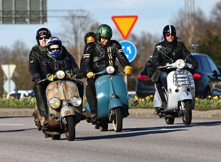 Motorcycle Procession Between Sweden Editorial Stock Photo - Stock ...