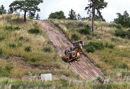 Wheel Loader Rolled Down Slope Turned Editorial Stock Photo - Stock ...