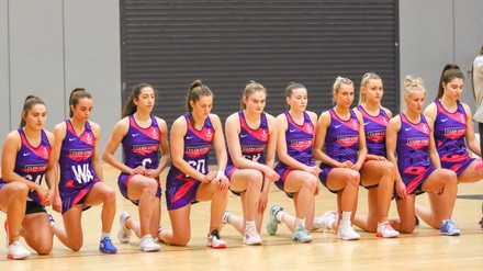 Scottish Thistles Take Knee Ahead Netball Editorial Stock Photo - Stock ...