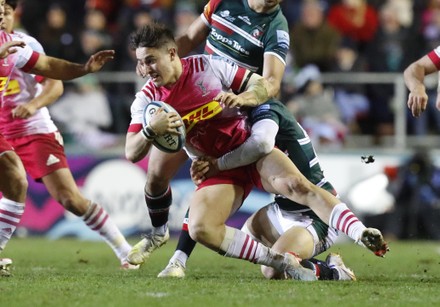 Harlequins Player Cadan Murley Tackled During Editorial Stock Photo ...
