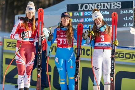 Downhill Winners L R Mirjam Puchner Editorial Stock Photo - Stock Image ...