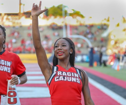 Louisiana Cheerleader Encourages Crowd Support Cajuns Editorial Stock ...