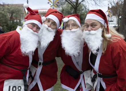 Competitors Take Part Annual Santa Fun Editorial Stock Photo - Stock ...