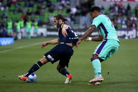 Mitchell Oxborrow Perth Glory Controls Ball Editorial Stock Photo ...