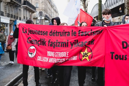 Antifascist Banner By Young Struggle French Editorial Stock Photo ...