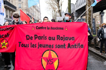 Young Struggle Antifascist Banner Paris France Editorial Stock Photo ...