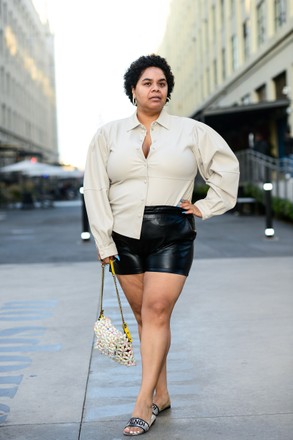 Rosa Palacios Wearing Tophop Leather Shirt Editorial Stock Photo ...