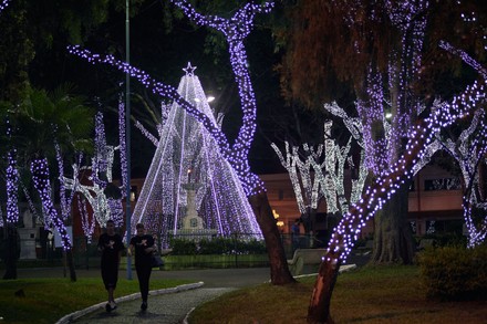 Decorative Christmas lights, Sao Paulo, Brazil - 06 Dec 2021 Stock ...