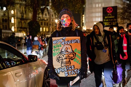 Protester Holds Placard Expressing Her Opinion Editorial Stock Photo ...