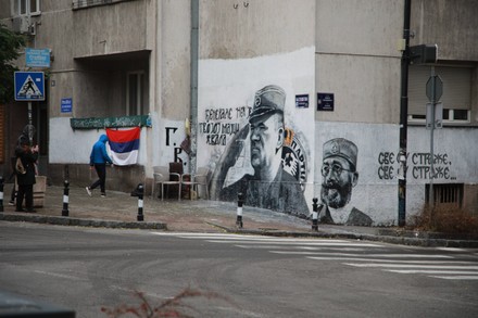 Serbia Belgrade Mural Ratko Mladic, Beograd, Srbija - 09 Dec 2021 Stock ...