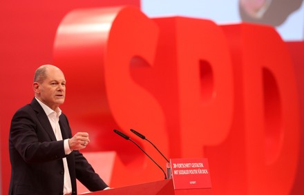 Speech By Federal Chancellor Olaf Scholz Editorial Stock Photo - Stock ...