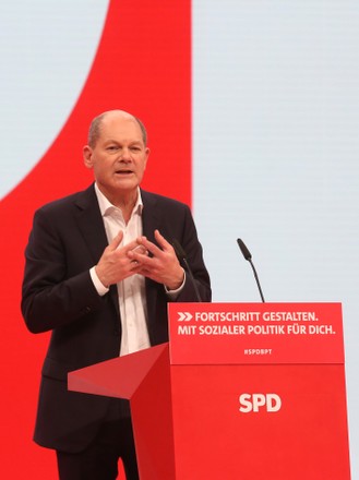 Speech By Federal Chancellor Olaf Scholz Editorial Stock Photo - Stock ...