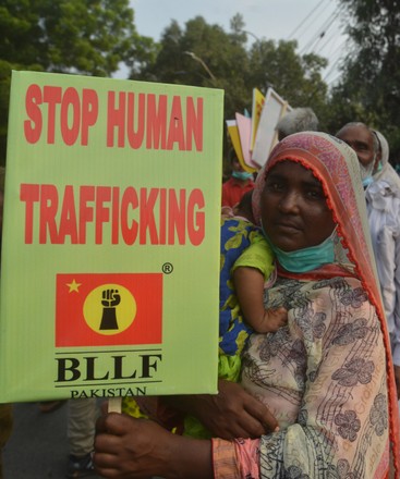 Pakistani Members Bonded Labor Liberation Front Editorial Stock Photo ...