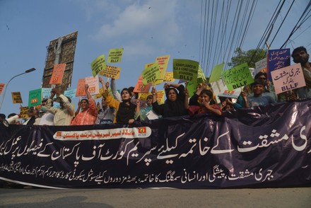 Pakistani Members Bonded Labor Liberation Front Editorial Stock Photo ...