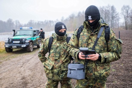 Border Guards Patrol Polishbelarusian Border Crossing Editorial Stock ...