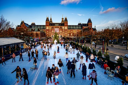 Busy On Ice Rink People Skating Editorial Stock Photo - Stock Image ...